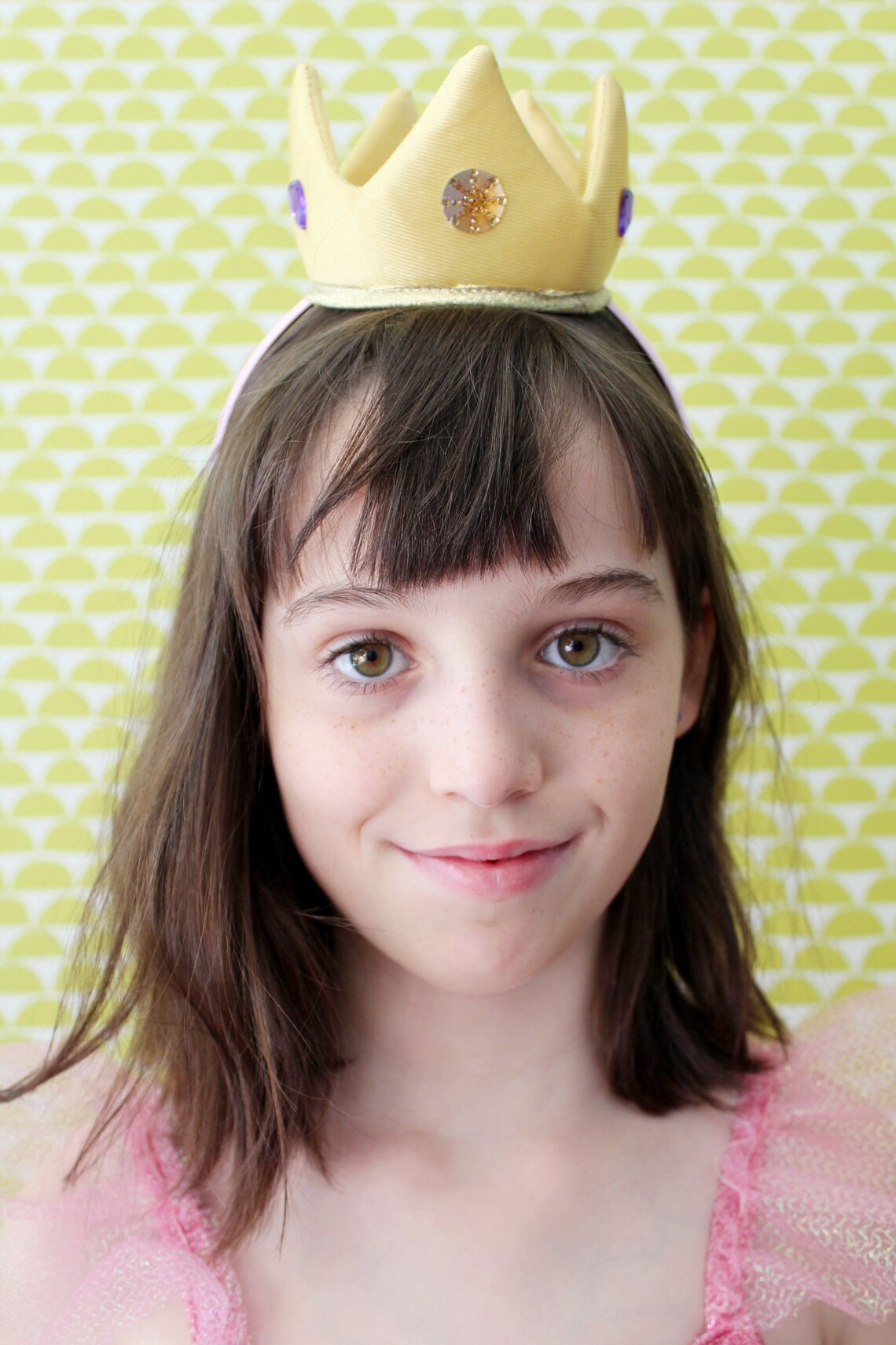 Princess Crown for Girls, Kids Crown, Headband Crown, Fabric Crown With ...