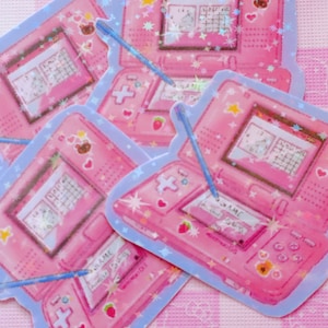 Nintendo DS Holographic Dicut Sticker | Journal Stickers | Cute Anime ...