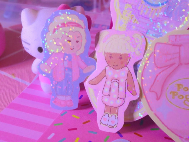 Polly Pocket Holographic Dicut Sticker | Journal Stickers | Cute Anime ...