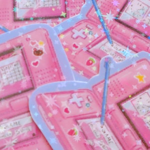 Nintendo DS Holographic Dicut Sticker | Journal Stickers | Cute Anime ...