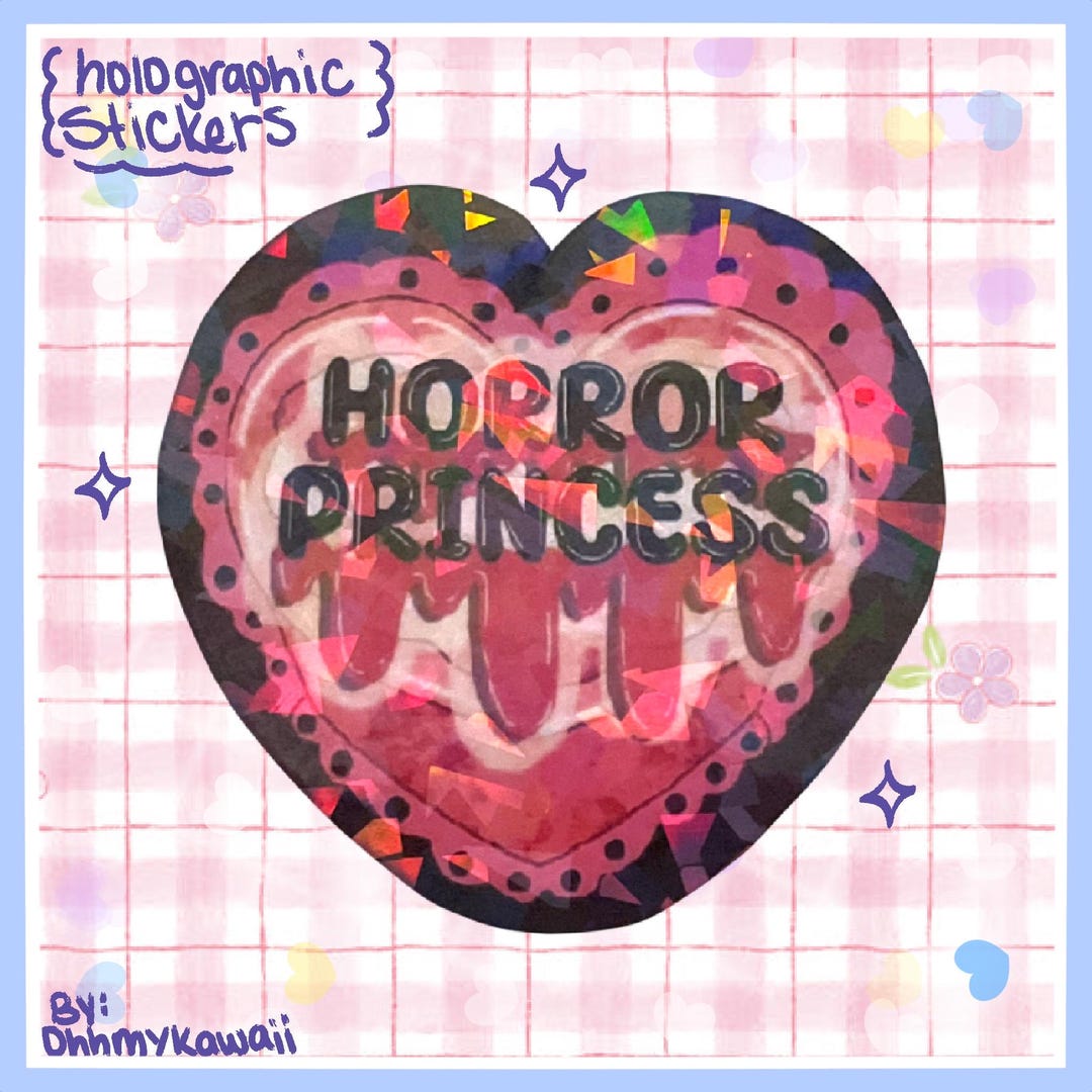 Y2K Horror Princess Holographic Sticker - Etsy