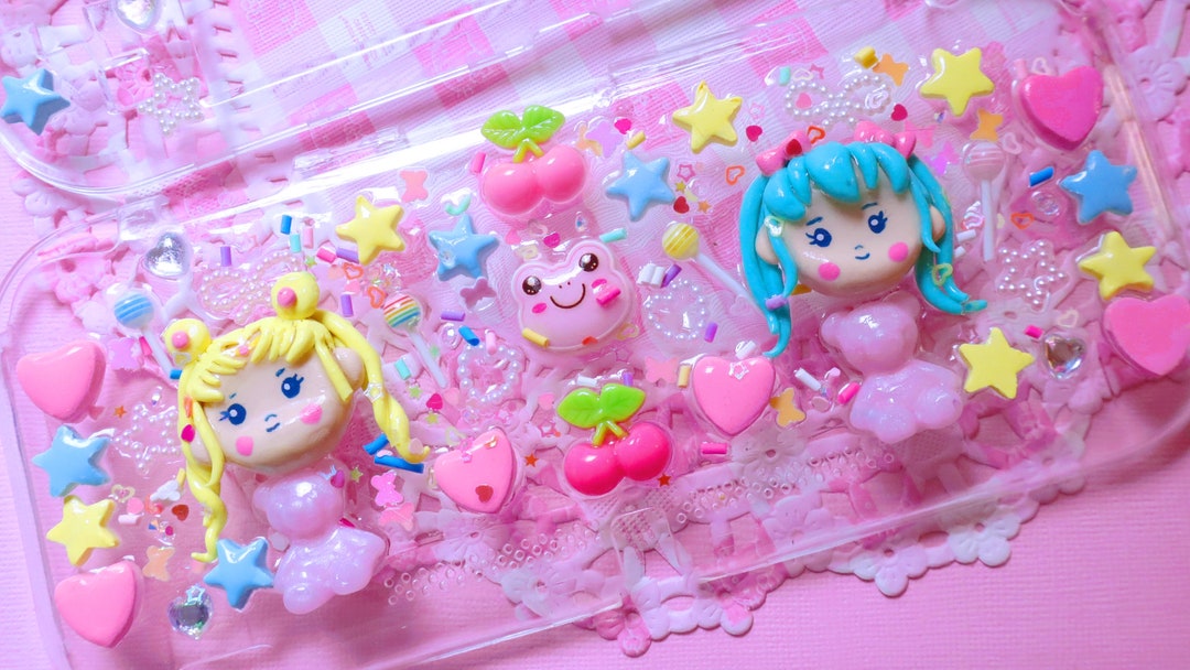 Nintendo Switch Lite Kawaii Chibi Anime Hard Case | Rainbow Switch Case ...