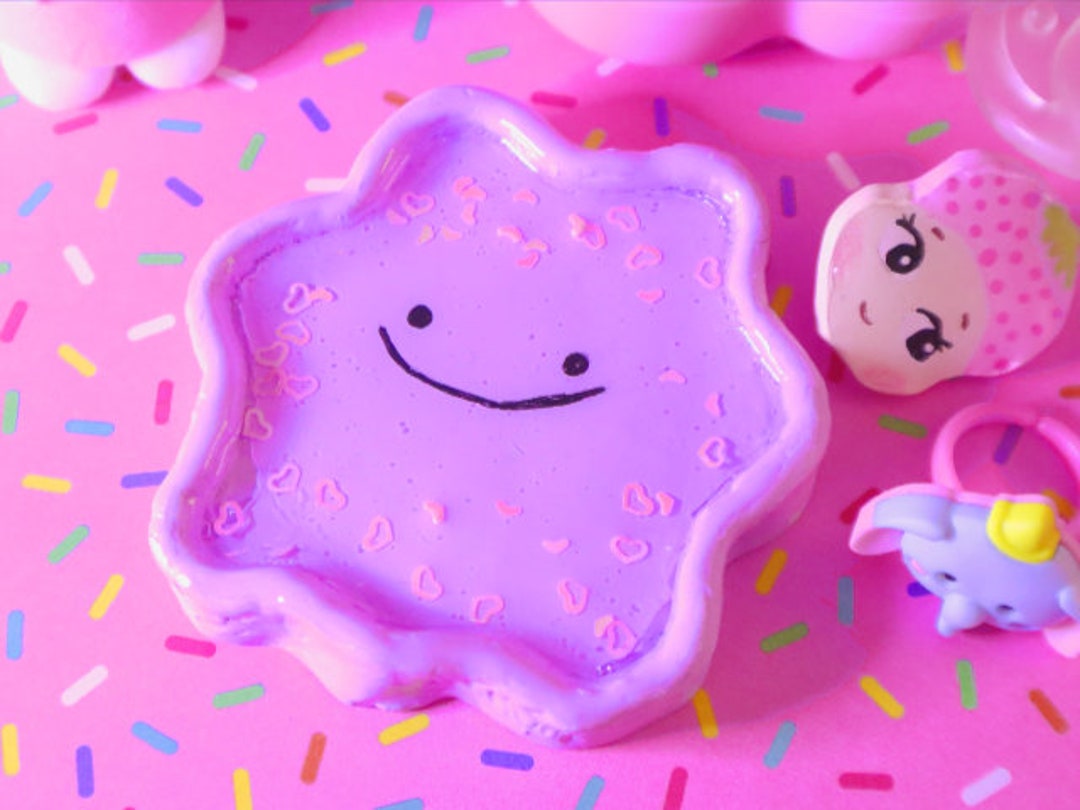 Ditto Pokemon Polymer Clay Jewelry Dish | Room Décor | Kawaii Desk Art ...