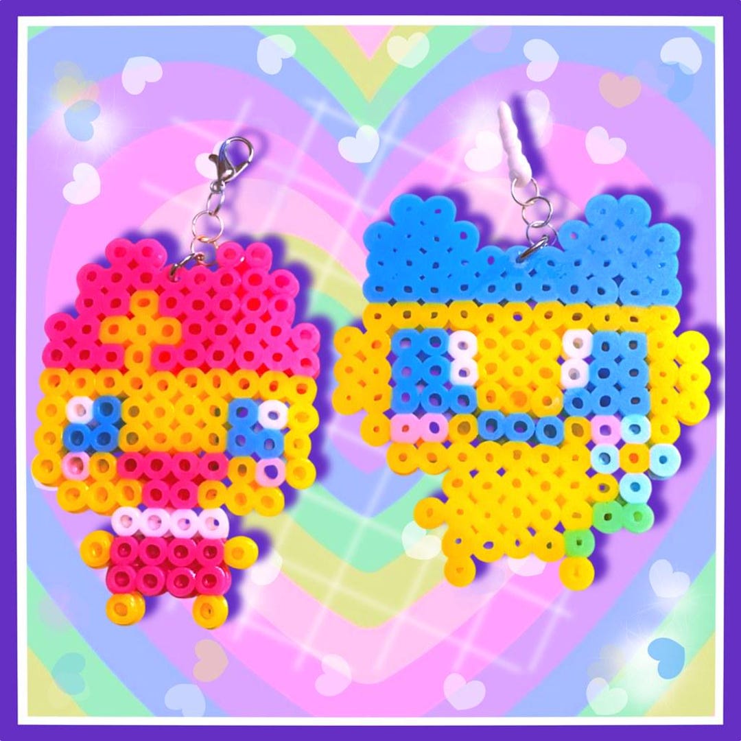 Tamagotchi Perler Bead Phone Charms | Cute Handmade Charms | Pixel Art ...