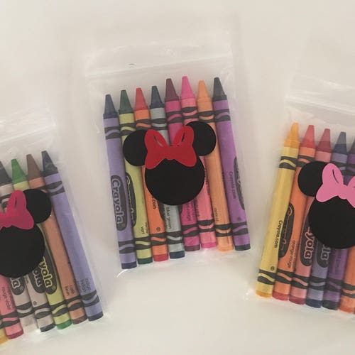 Minnie Mouse Party Favors Minnie Mouse Crayon Set Minnie - Etsy