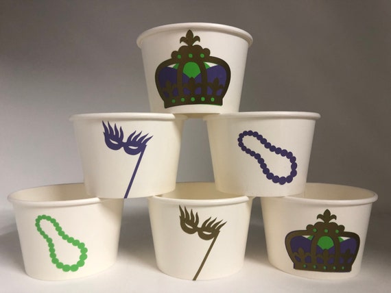 Mardi Gras Party Snack Cups Mardi Gras Birthday Party Cups | Etsy