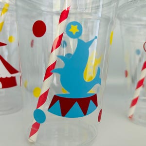 Circus Party Cups, Carnival Party Cups, Circus Birthday Party Cups ...