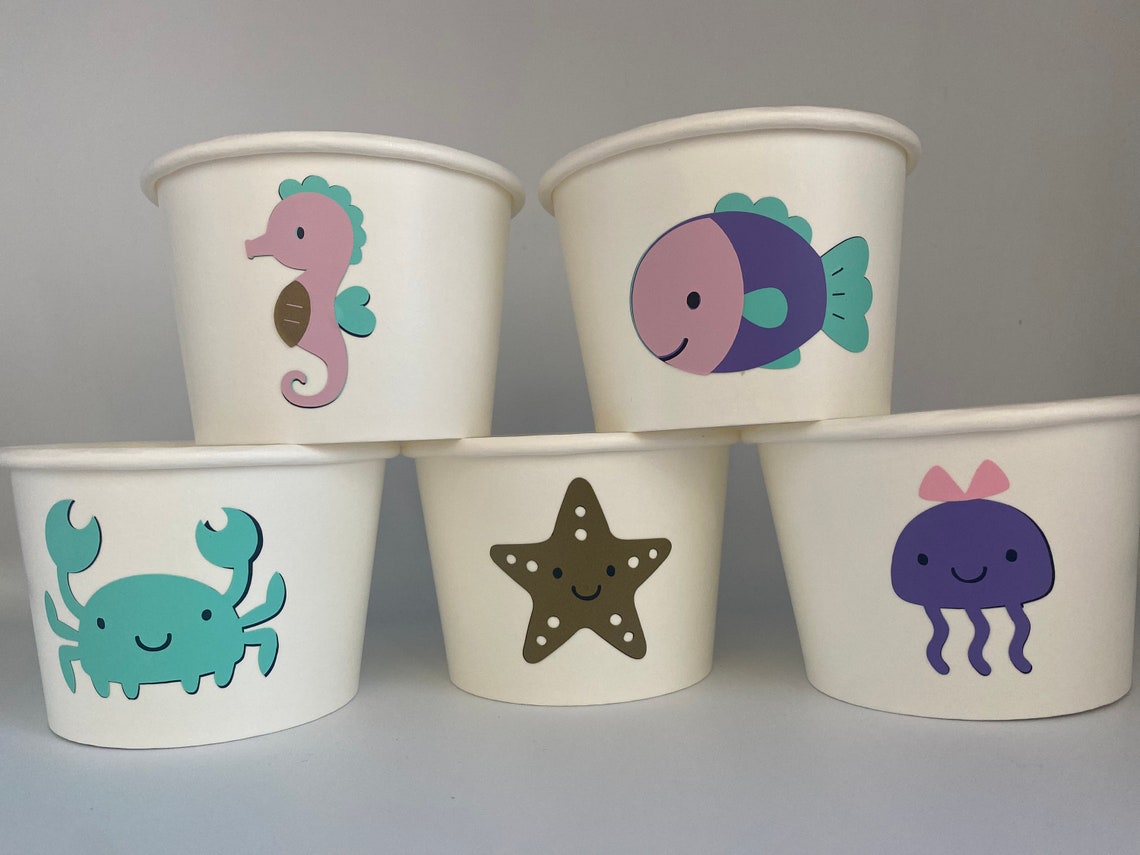 Under the Sea Party Cups, Ocean Party Cups, Beach Party Cups, Ocean ...