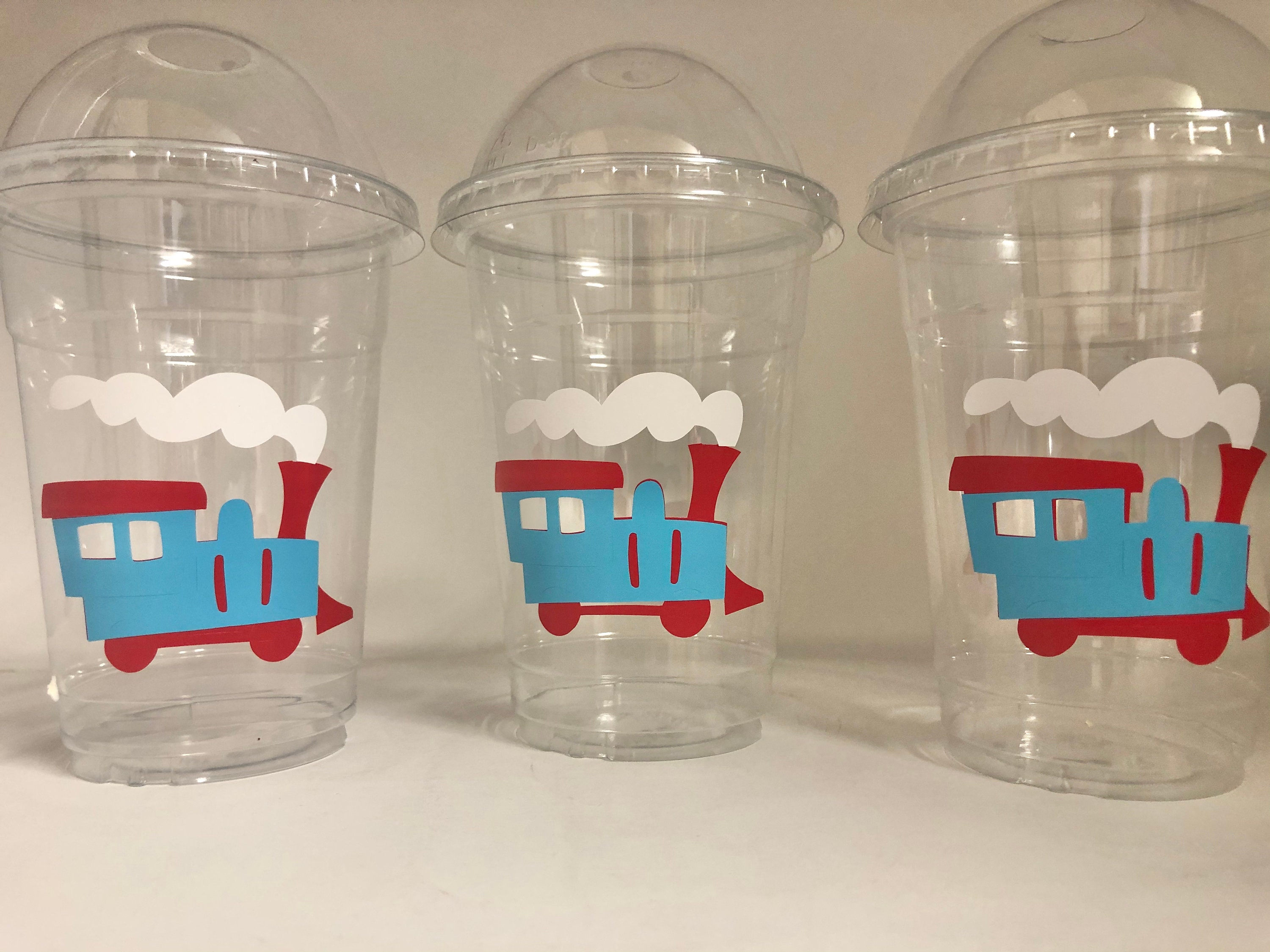 Train Party Cups, Train Birthday Party Cups, Train Party Favors, Train ...