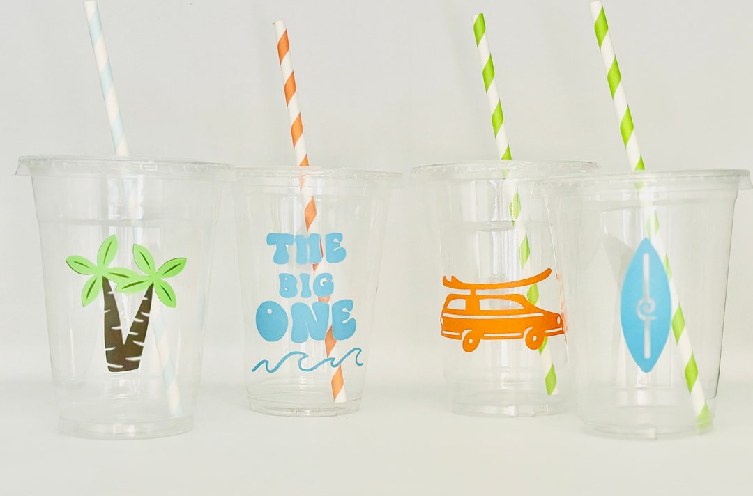 The Big One, Surfer Party Cups, Surf Party, Beach Party Cup, Beach Baby ...
