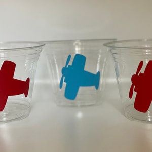 Airplane Party Snack Cup, Pilot Party Cups, Airplane Birthday Party ...