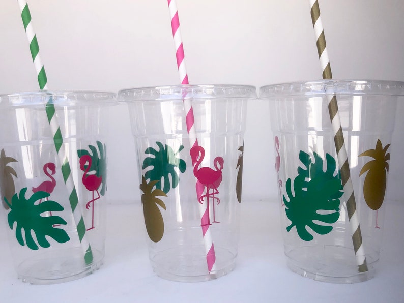 Flamingo Party Cups, Flamingo Birthday Party Cups, Flamingo Party Favor ...
