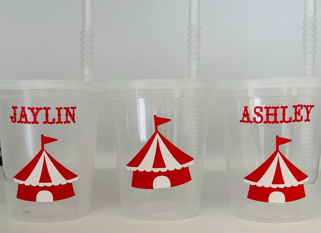 Circus Party Favors, Circus Party Cups, Reusable Circus Party Cups ...