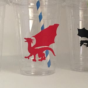 Dragon Party Cups, Dragon Birthday Party Cups, Knight Party Cups ...