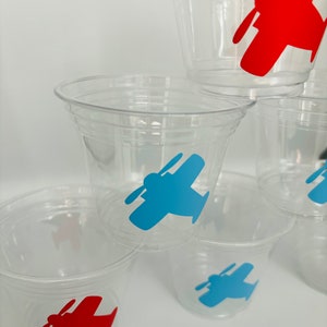 Airplane Party Snack Cup, Pilot Party Cups, Airplane Birthday Party ...