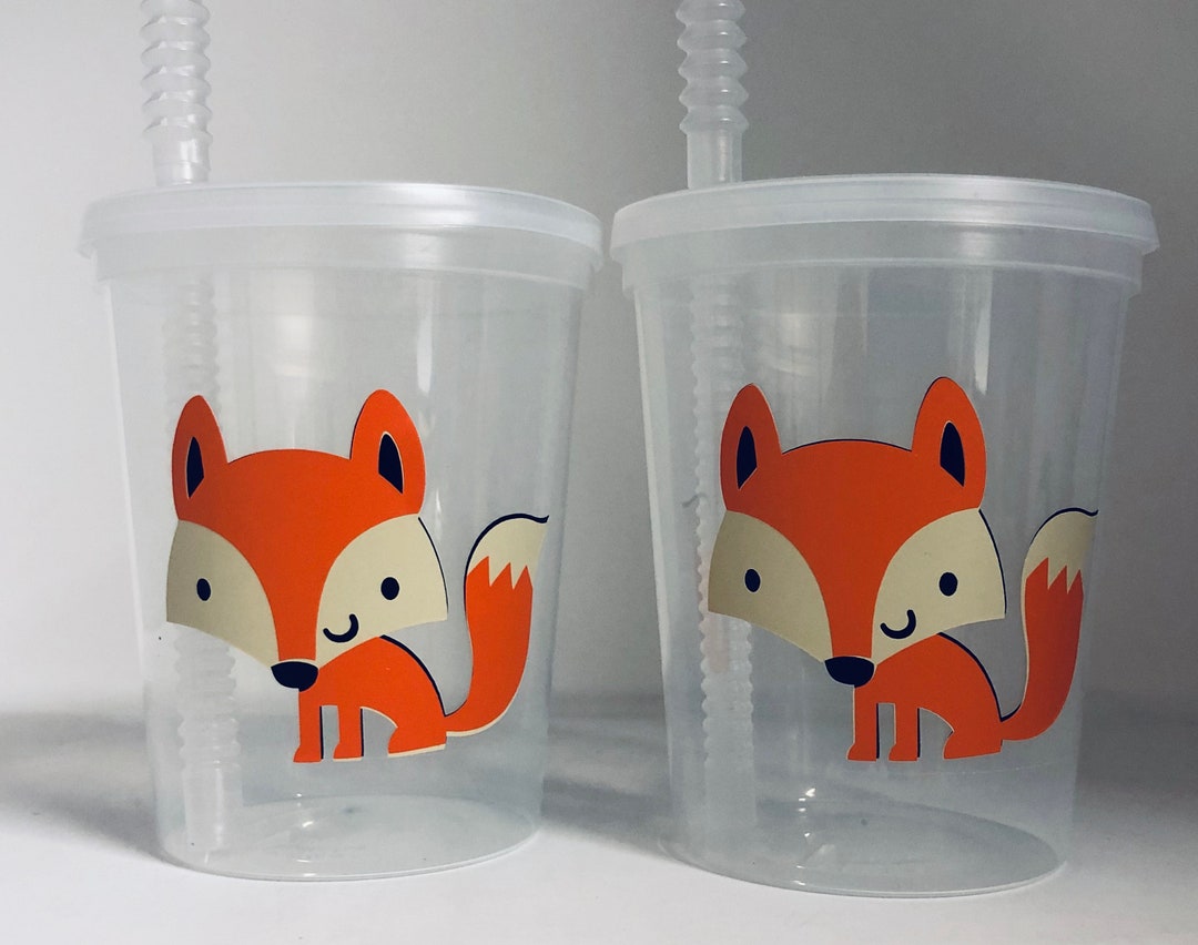 Fox Party Favors, Fox Birthday Party Favors, Fox Baby Shower Party Cups ...