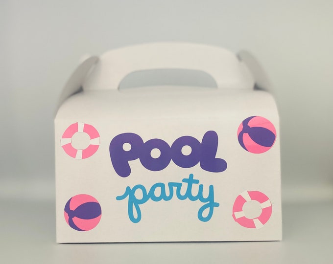 Make a Splash Pool Party Party Mini Favor Boxes Summer Swimming Party ...
