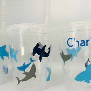 Shark Party Cups, Shark Birthday Party Cups, Ocean Party Cups, Under ...