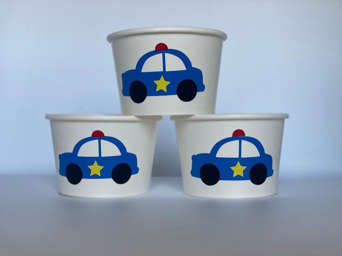 Police Party Cups Cop Party Cups Police Birthday Party Cups - Etsy