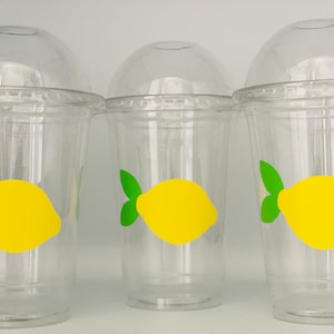 Lemon Party Cups, Lemon Birthday Party Cups, Lemon Party Favors, Lemon ...