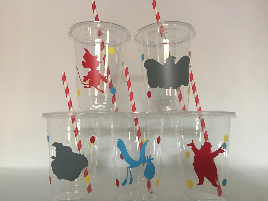 Dumbo Party Cups Dumbo Birthday Party Cups Dumbo Circus | Etsy
