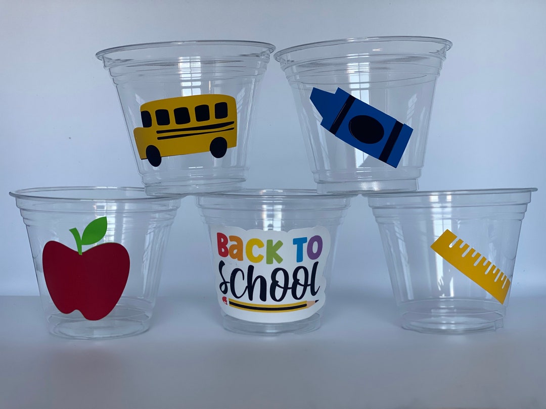 Back to School Party, Bus Party Snack Cups, Bus, Snack Cups, School ...
