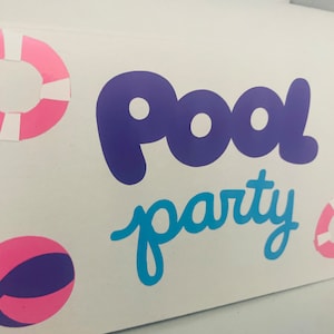 Pool Party Favor Boxes , Swimming Party, Summer, Pool Birthday Party ...