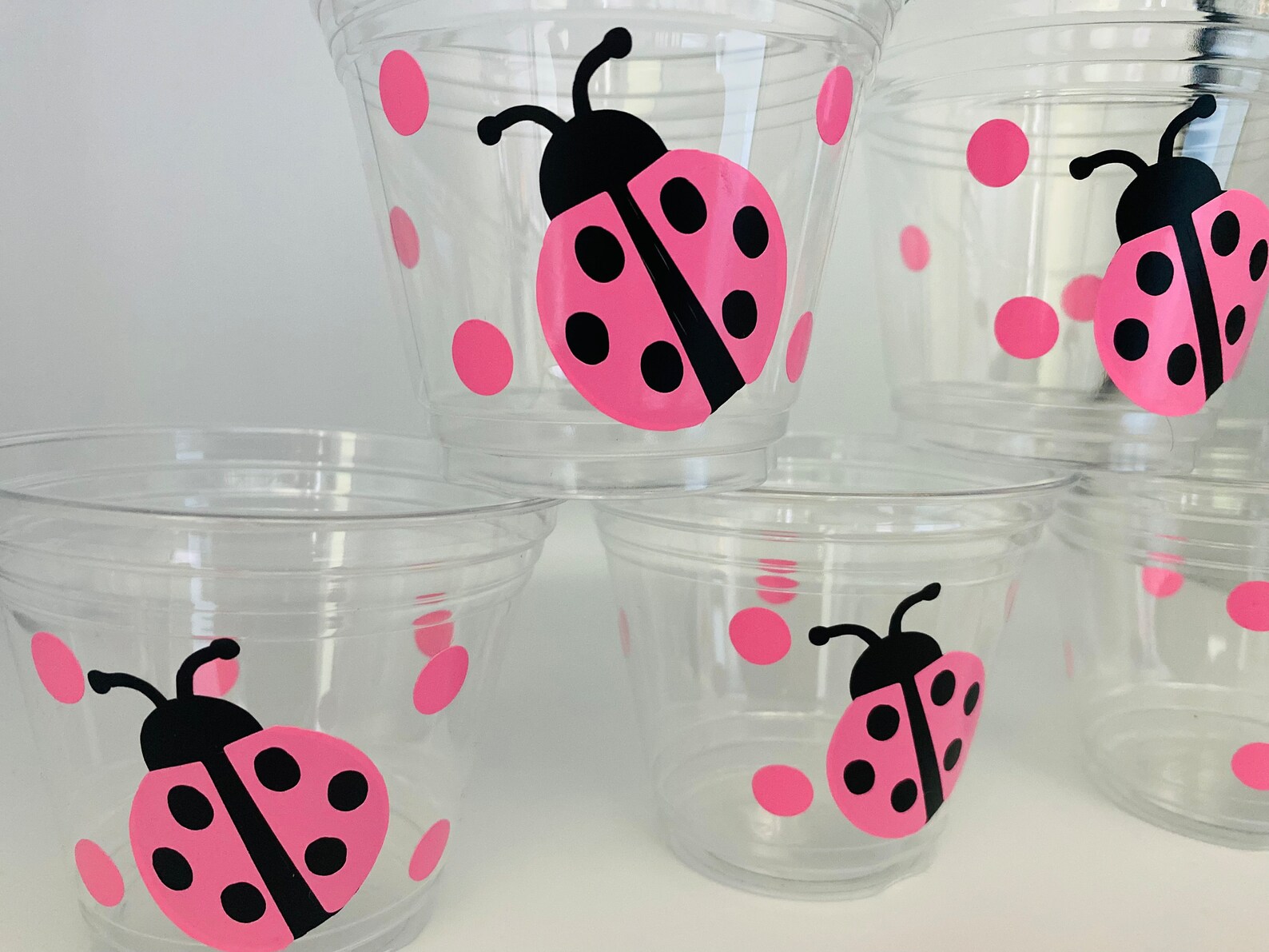 Lady Bug Party Cups, Lady Bug Birthday Party Cups, Bug Party Cups ...