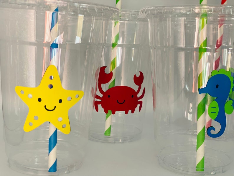 Ocean Party Cups Beach Party Cups Under the Sea Party Cups - Etsy
