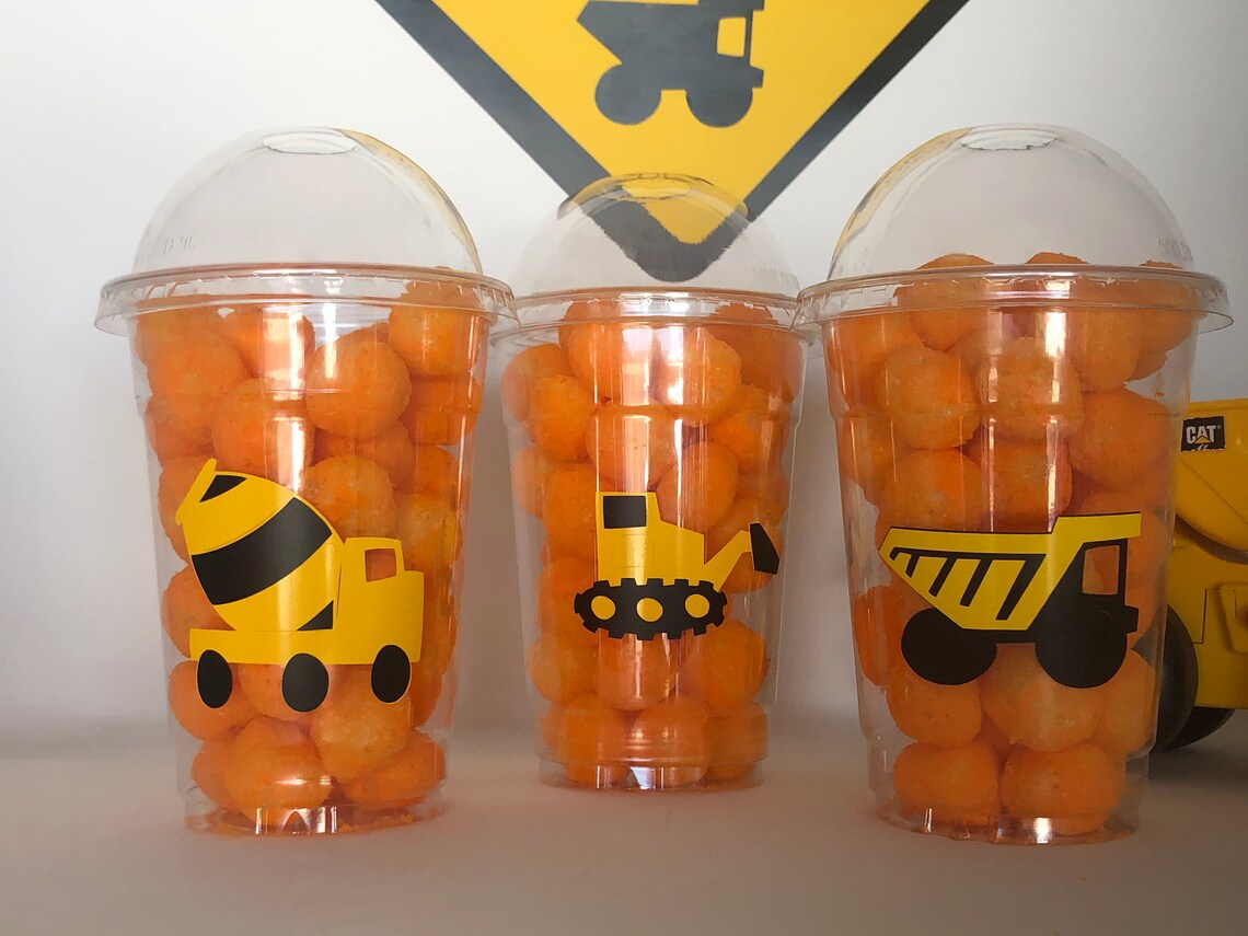 Construction Party Cups Construction Birthday Party Cups - Etsy