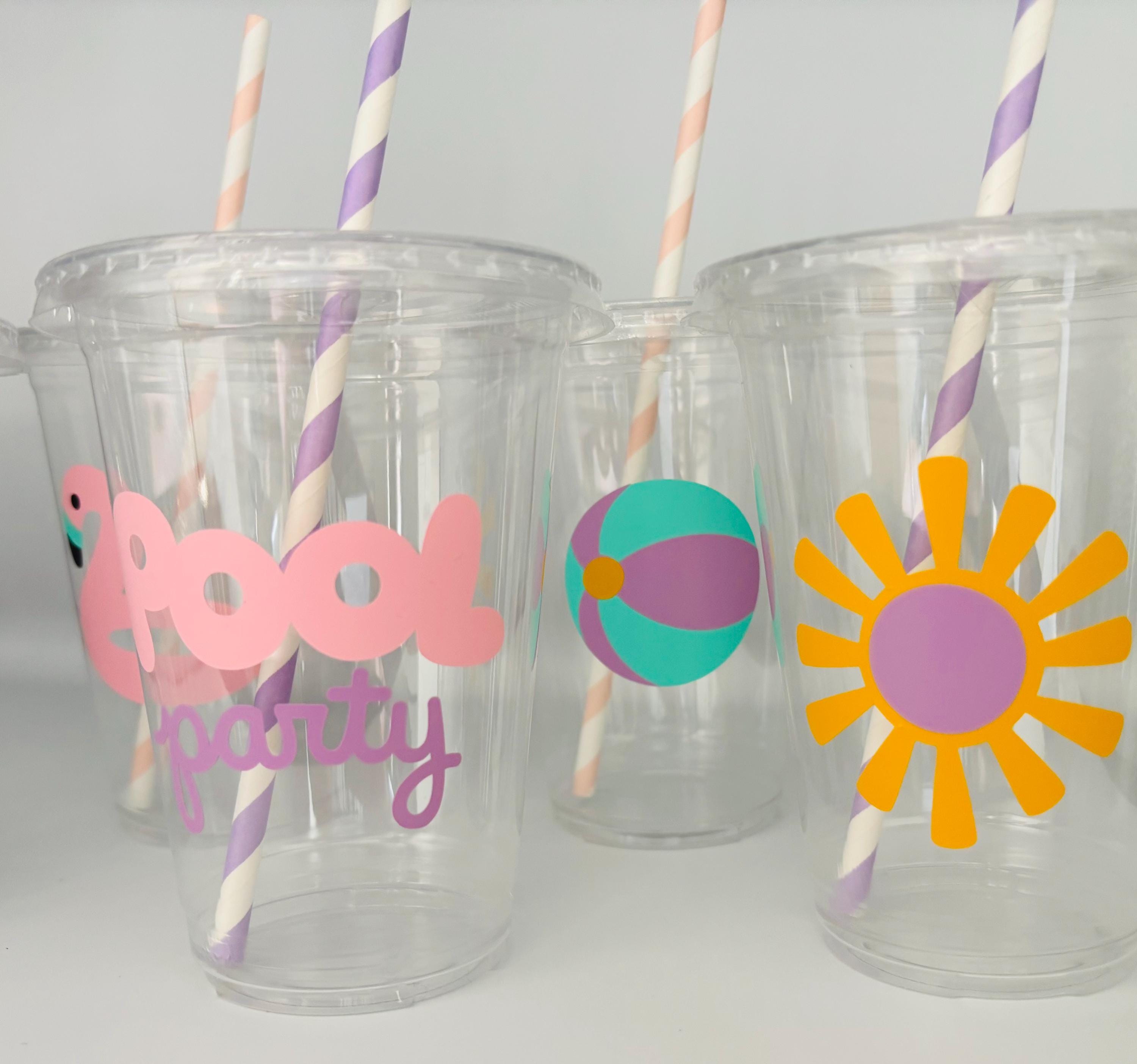Pool Party Cups, Swimming Party Cups, Summer Party Cups, Pool Birthday ...