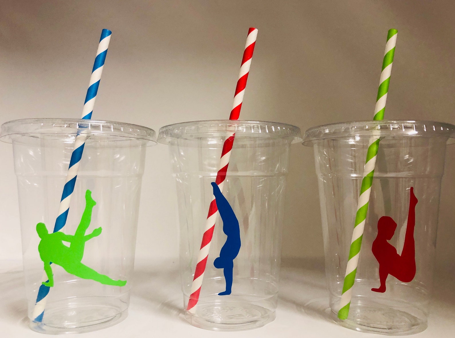 Boys Gymnastics Party Cups Gymnastics Birthday Party Cups - Etsy