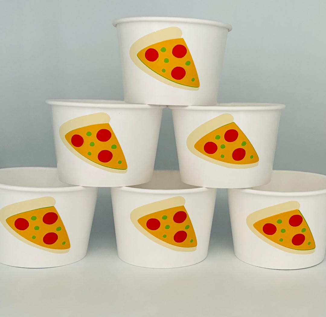 Pizza Party Snack Cups, Chef Party Snack Cups, Pizza Birthday Party ...