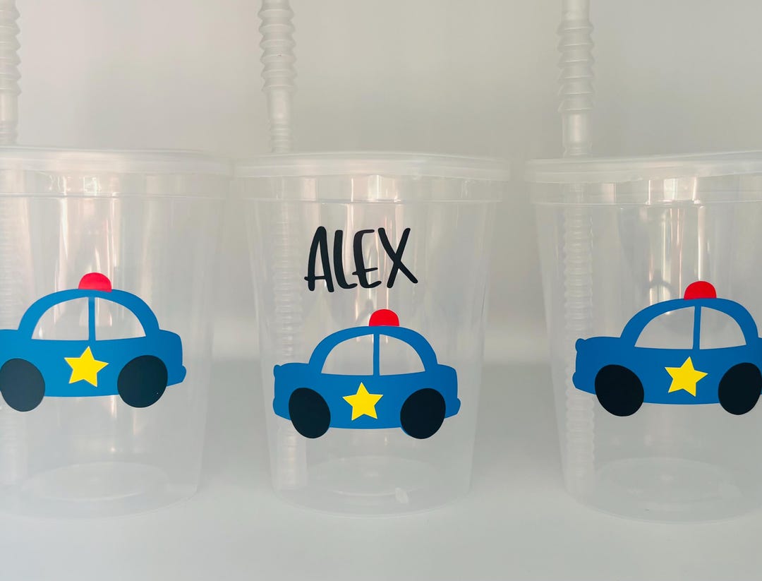 Police Party Cups, Police Birthday Party, Cop Party Cups, Cop Birthday ...