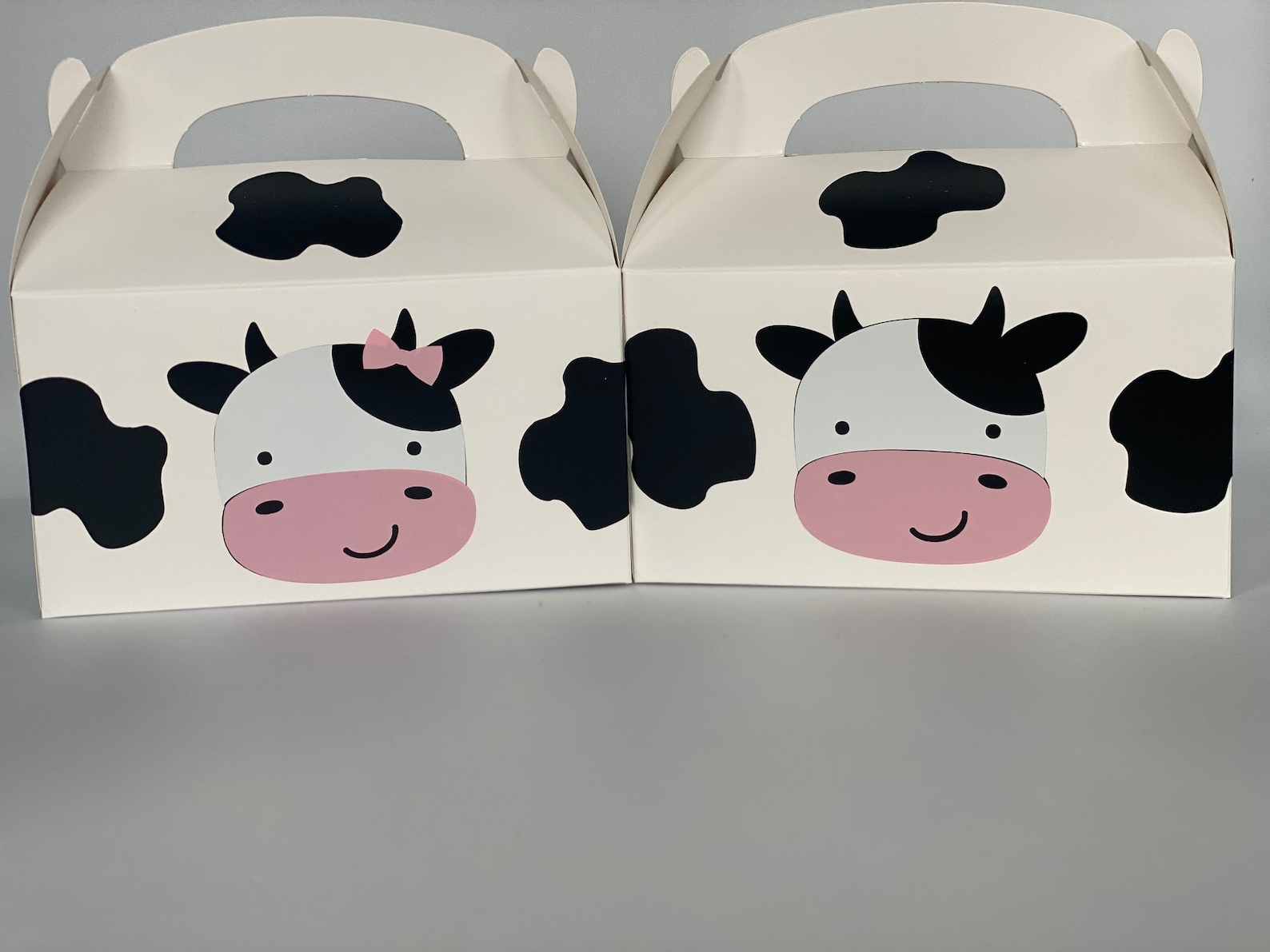 Cow Party Favors Boxes, Farm Party Supplies, Farm Animal Party, Girl ...