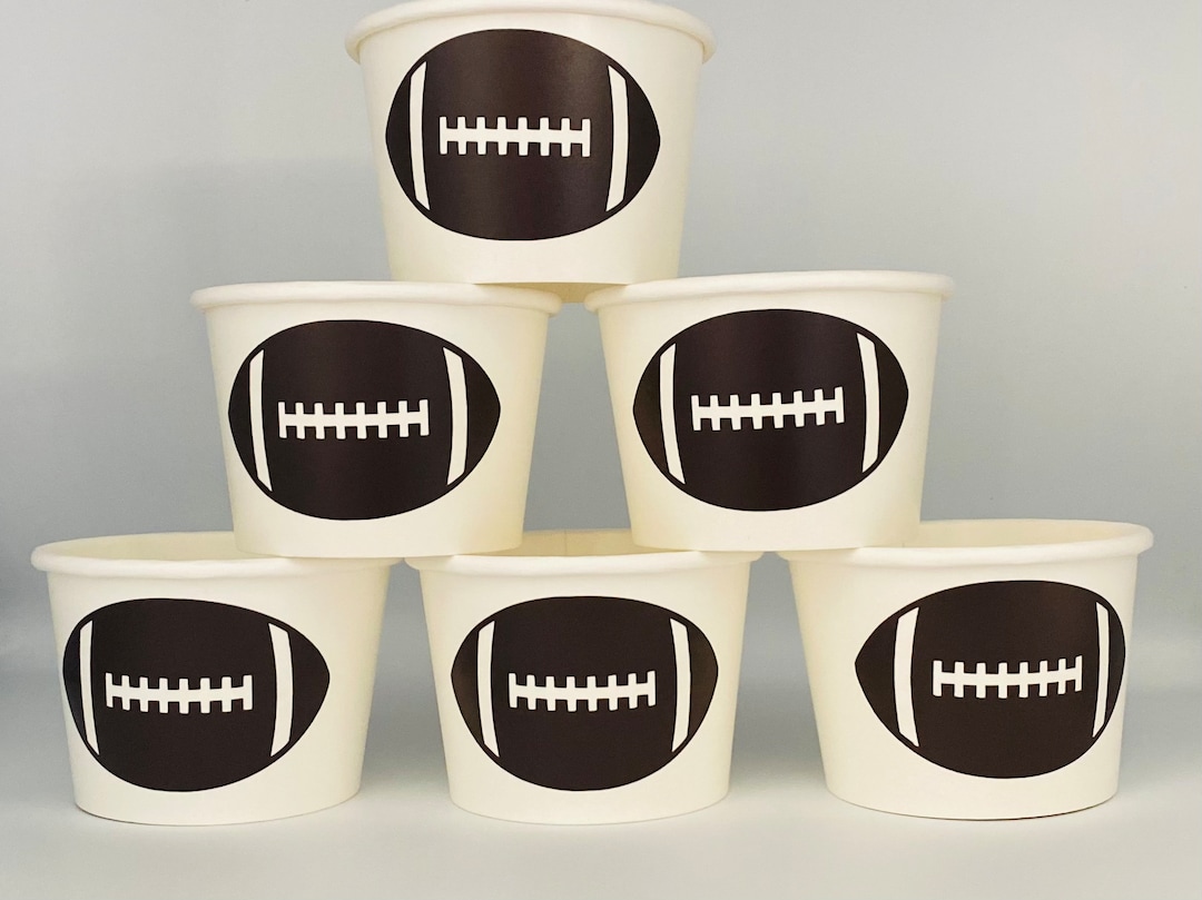 Football Party Snack Cups,football Birthday Party Snack Cups,football ...