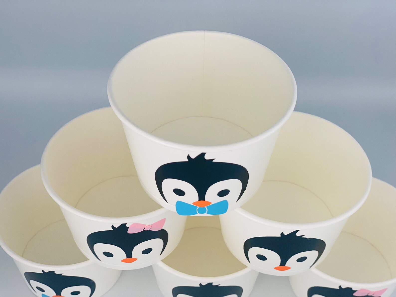 Penguin Party Snack Cups, Penguin Birthday Party Snack Cups, Winter ...