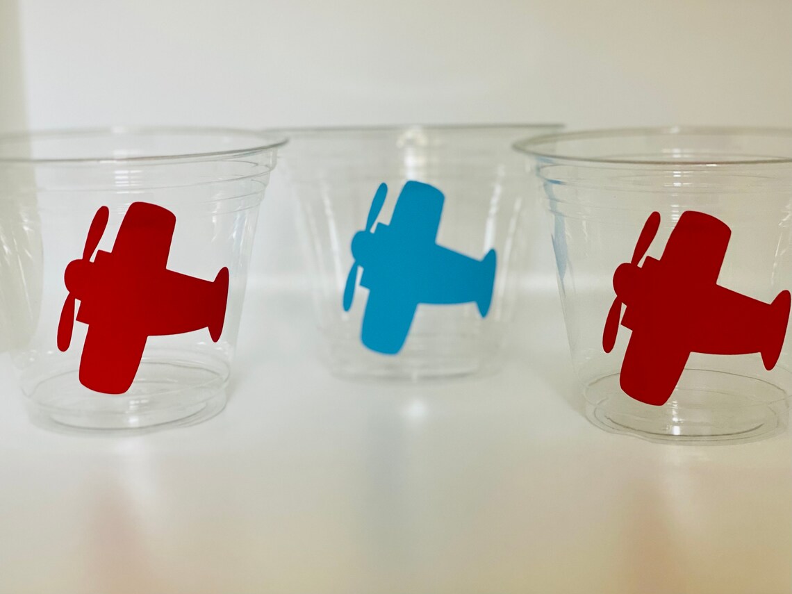 Airplane Party Snack Cup Pilot Party Cups Airplane Birthday - Etsy