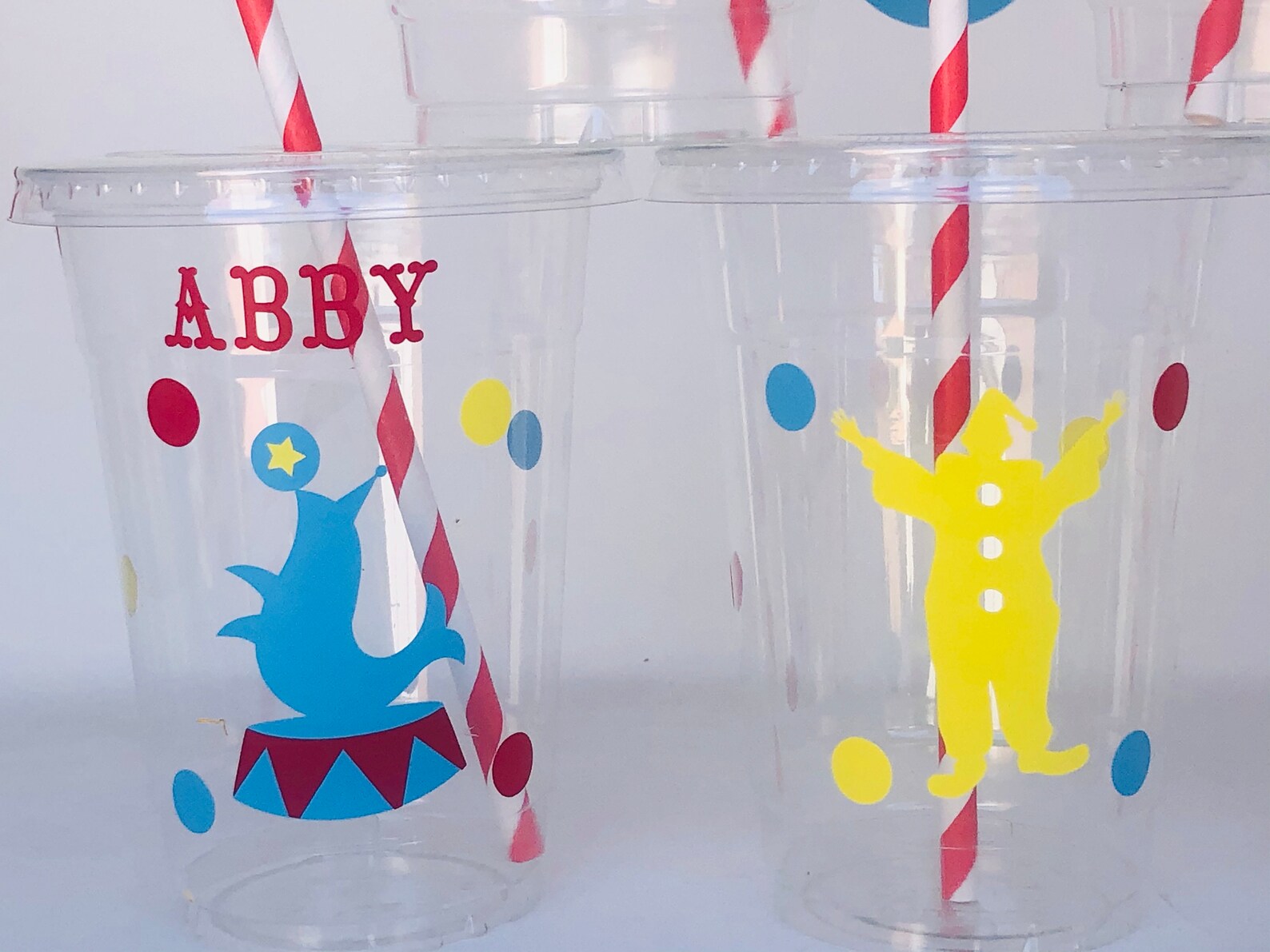 Circus Party Cups, Carnival Party Cups, Circus Birthday Party Cups ...