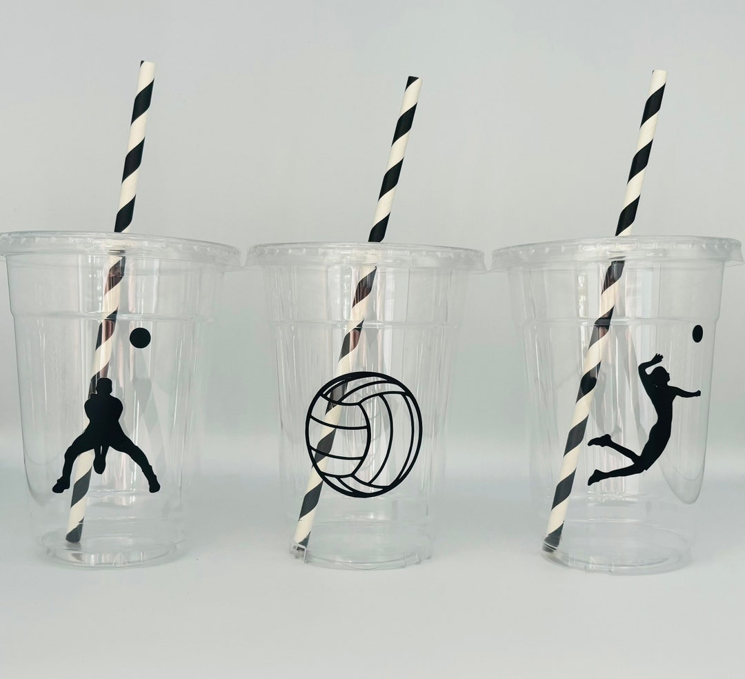 Volleyball Party Cups, Volleyball Birthday Party Cups, Volleyball Team ...