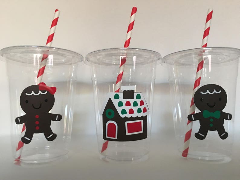 Gingerbread Man Party Cups Gingerbread Party Cups Winter | Etsy