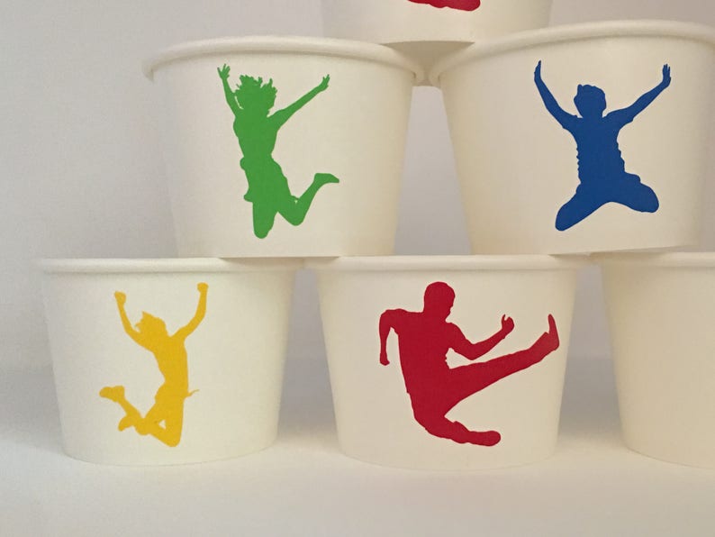 Jump Snack Cups, Jump House Party Cups, Jump Birthday Party, Jump Party ...