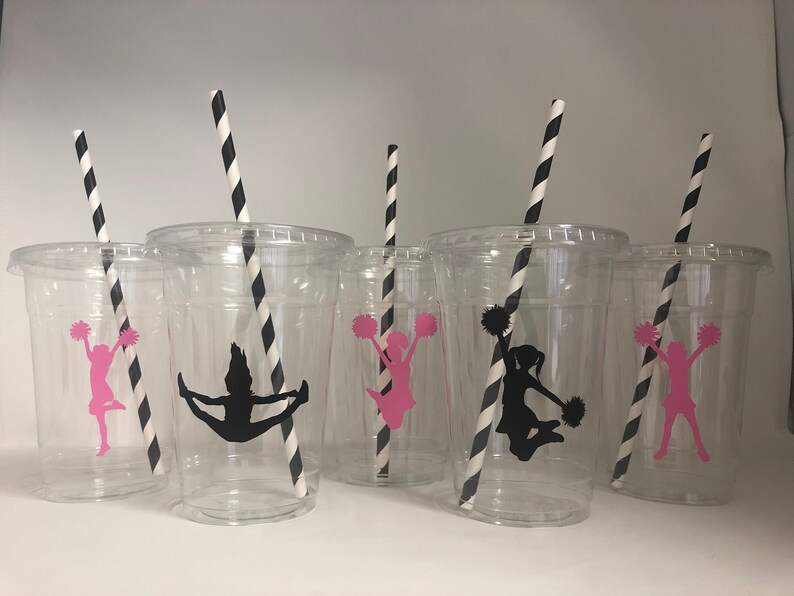 Cheerleading Party Cups Cheer Party Cups Cheerleader Party - Etsy