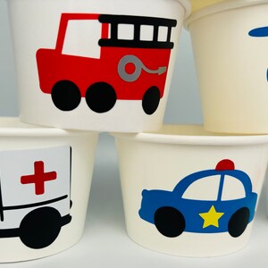 Emergency Party Cups, Emergency Vehicle Birthday Party, Cop Party Cups ...