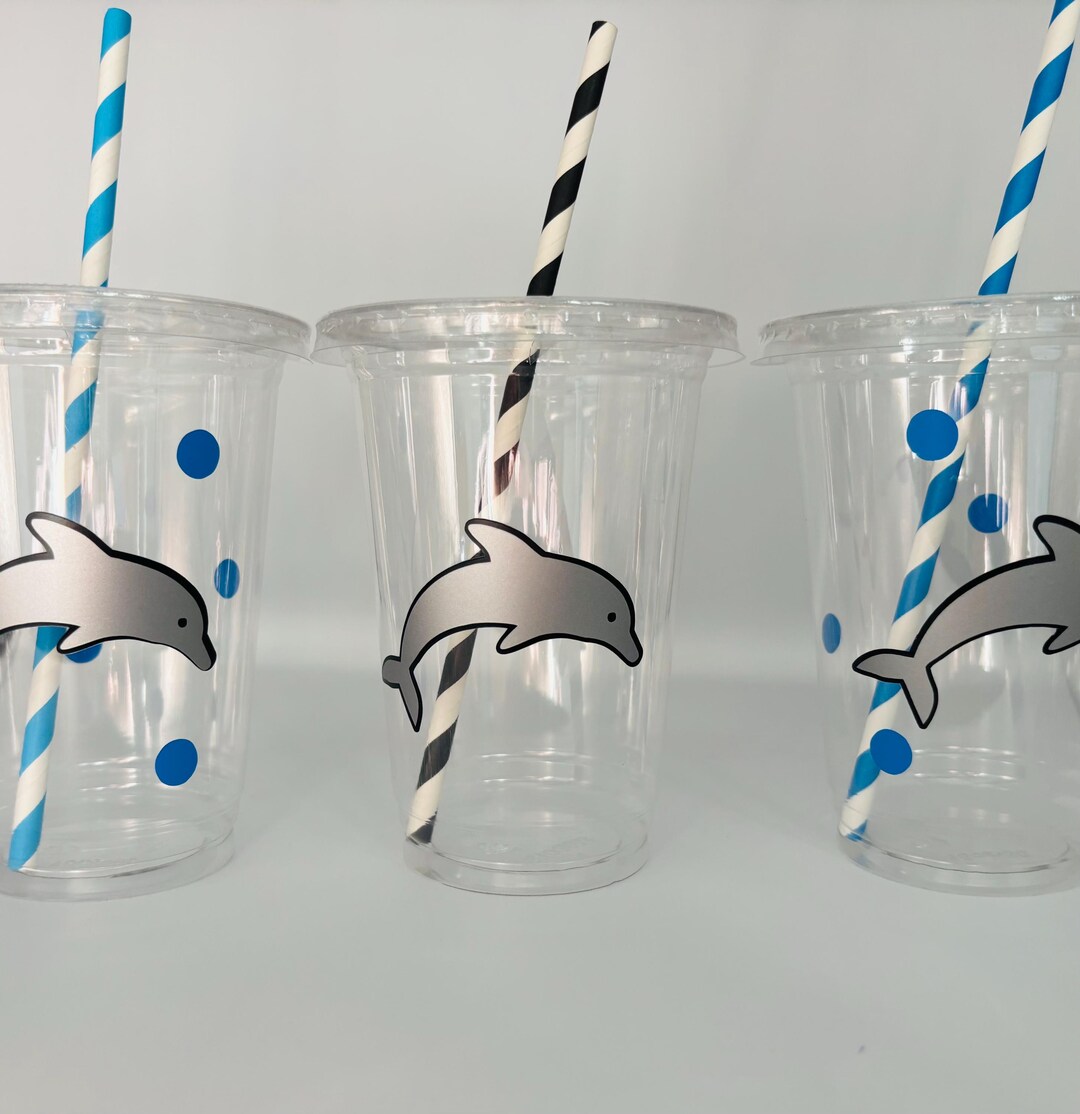 Dolphin Party Cups, Ocean Party Cups, Dolphin Birthday Party Cups ...