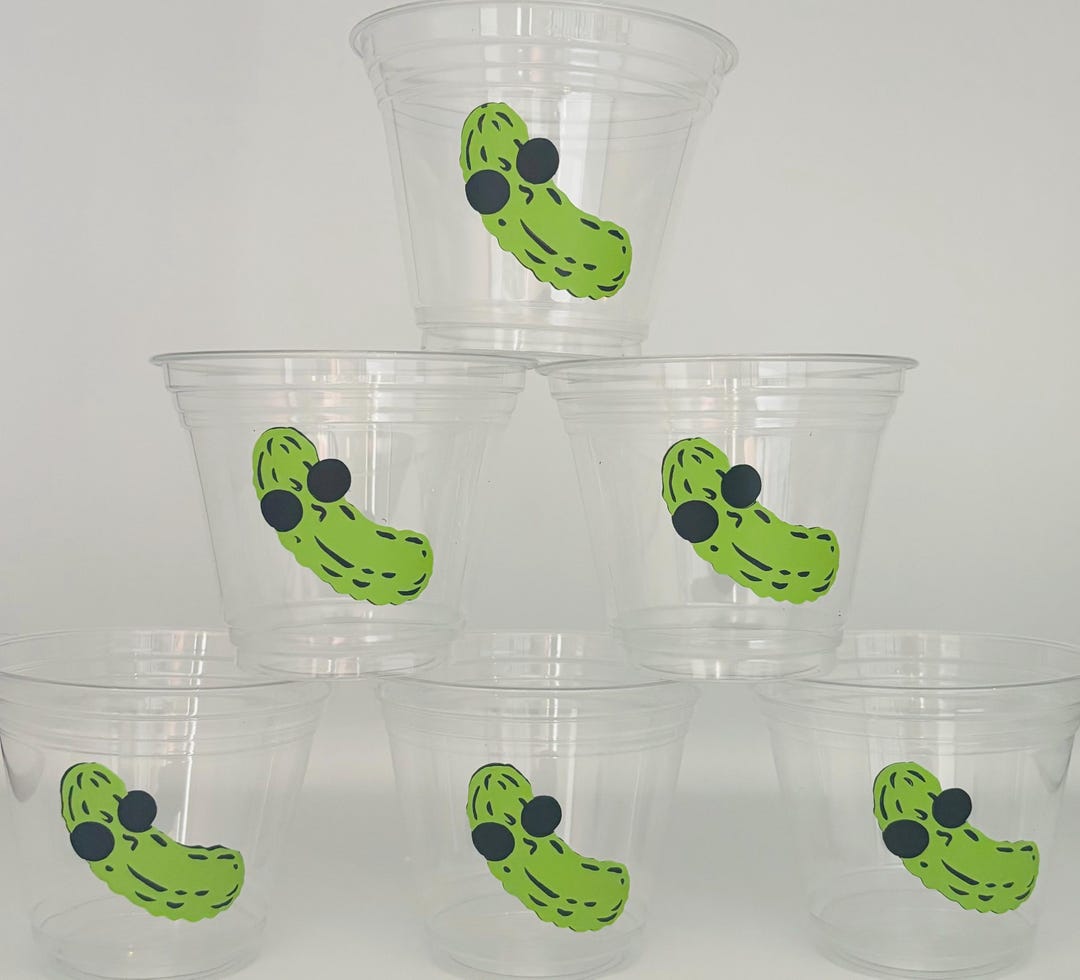 Pickle Party Cups, Kind of a Big Dill, Pickle Party Favors, Disposable ...