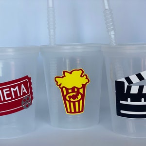 Movie Party Cups, Cinema Birthday Party Cups, Movie Party Supplies ...