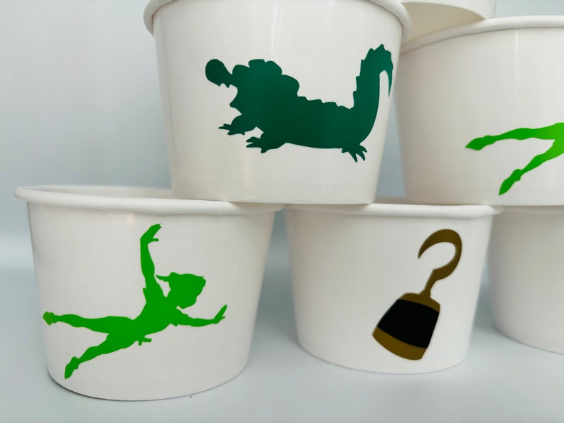 Peter Pan Party Snack Cups, Peter Pan Birthday Party Snack Cups, Peter ...