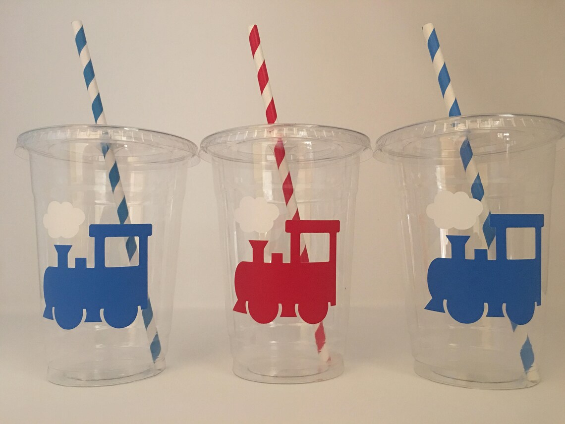 Train Party Cups Train Birthday Party Train Baby Shower - Etsy