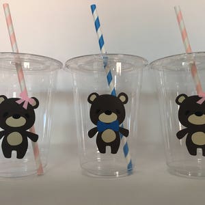 Teddy Bear Party Cups Teddy Bear Baby Shower Teddy Bear | Etsy